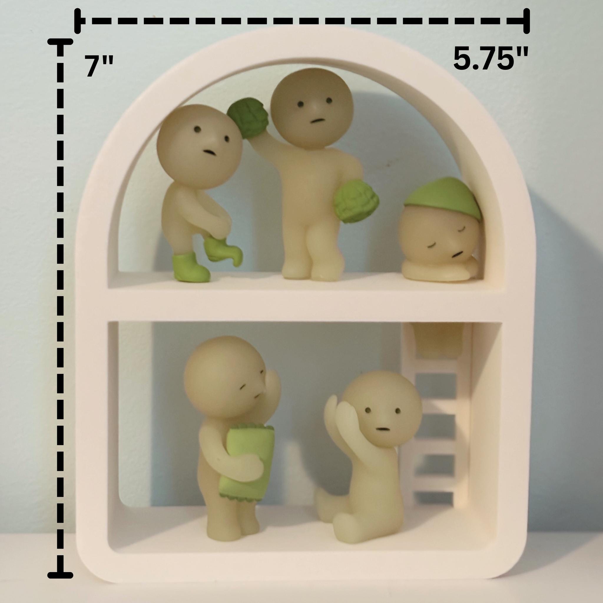 Mini Smiski Trinket Playhouse Shelf – Budget-friendly Display for ...