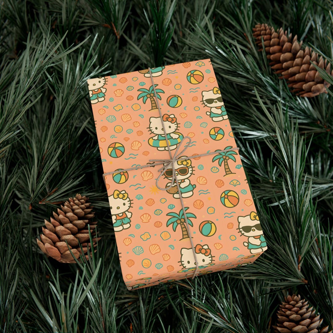 Hello Kitty Themed Gift Wrap Papers, Cute Wrapping Paper for Birthdays ...