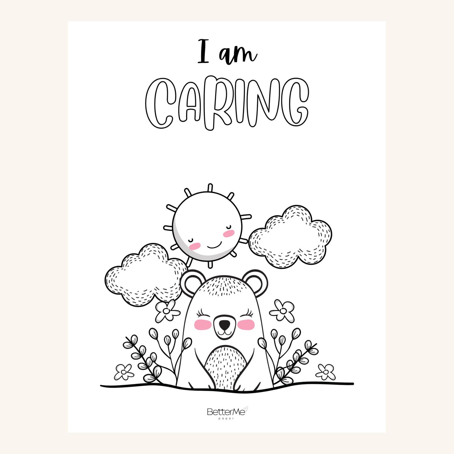 Positive Affirmations for Kids, 11-page Printable Coloring Book ...