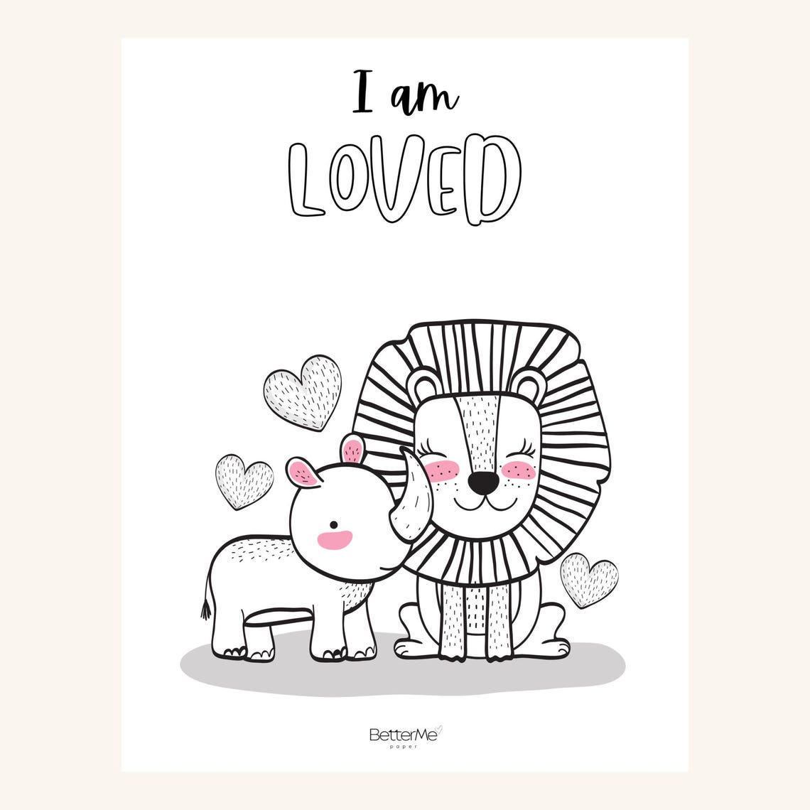Positive Affirmations for Kids, 11-page Printable Coloring Book ...