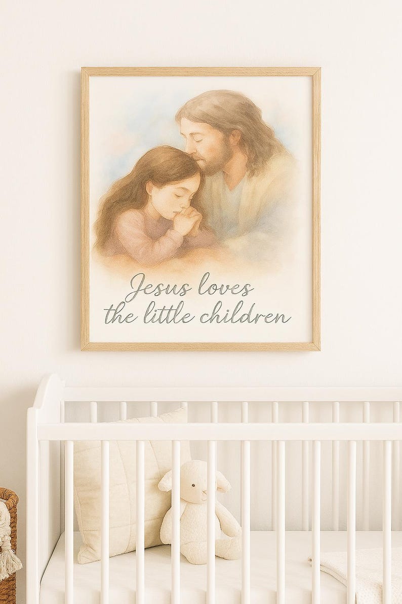 Jesus Loves the Little Children – Christian Wall Art Printable | Jesus ...