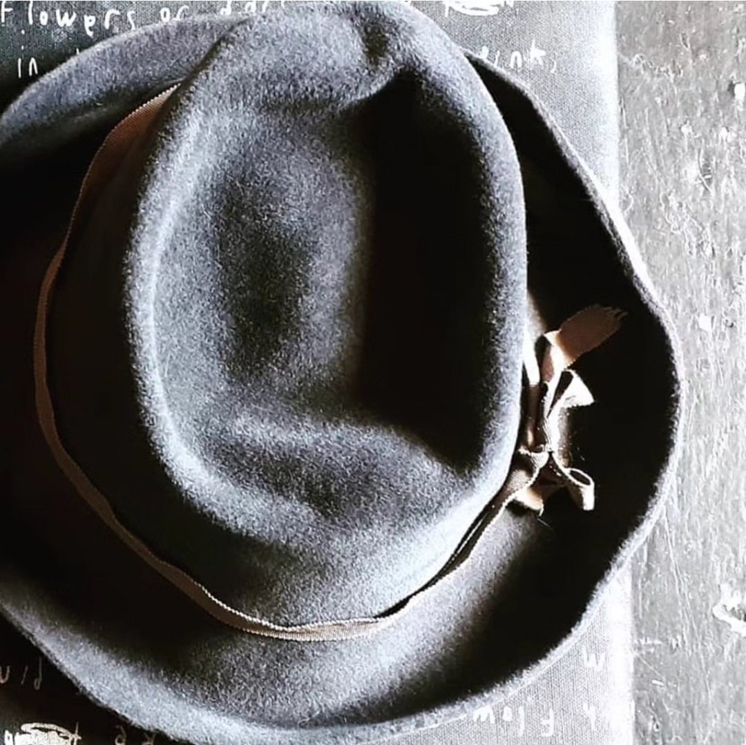 Soft Grey Battered Hat - Etsy