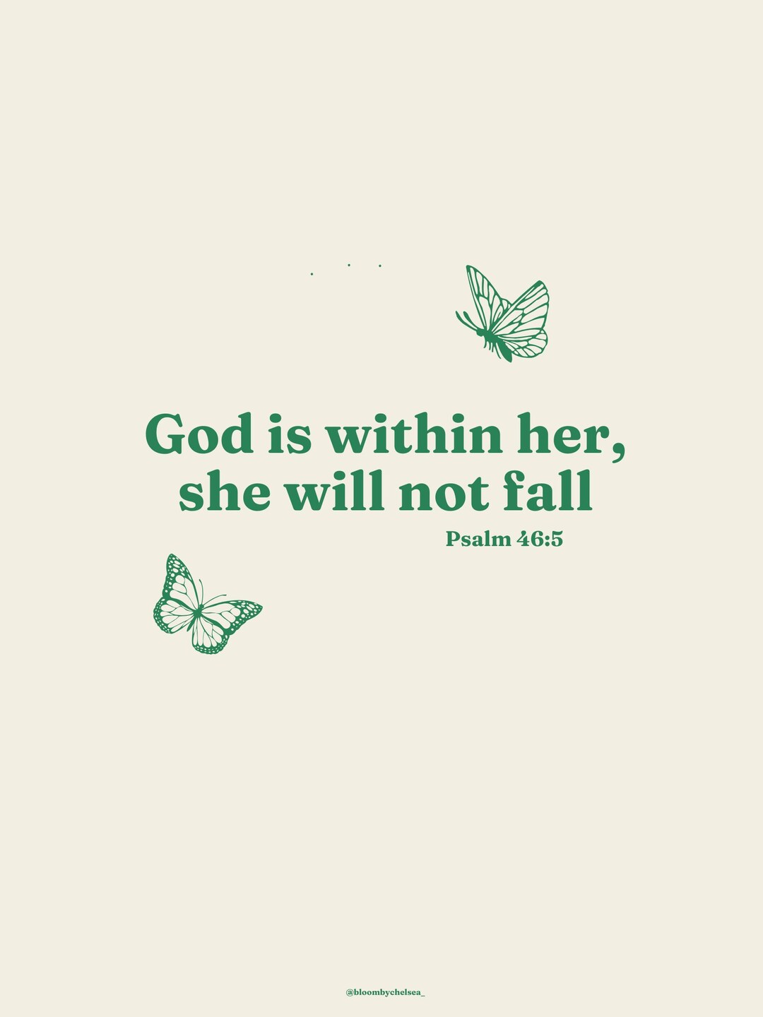 Scripture Wall Art | God is Within Her, Christian Print (digital ...