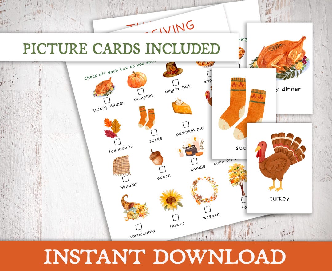 Thanksgiving Scavenger Hunt, Funny Family Thanksgiving Game, Printable ...