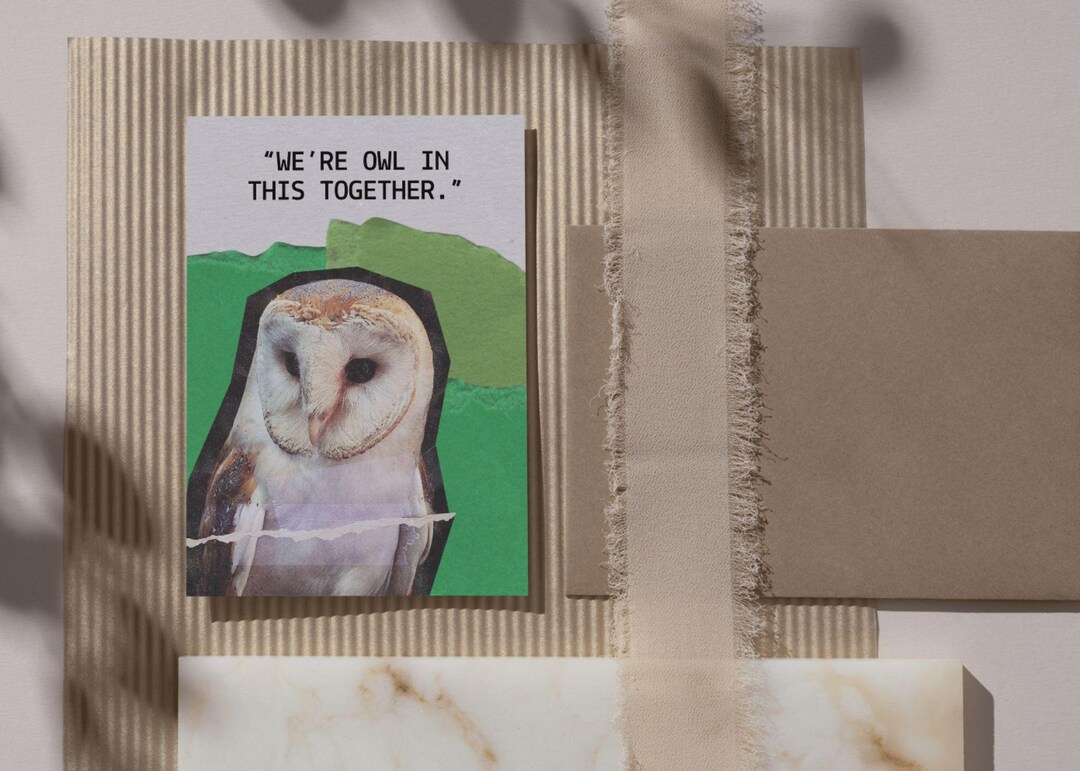 We’re Owl in This Together, Greeting Card. Cute Birthday Card. Funny ...