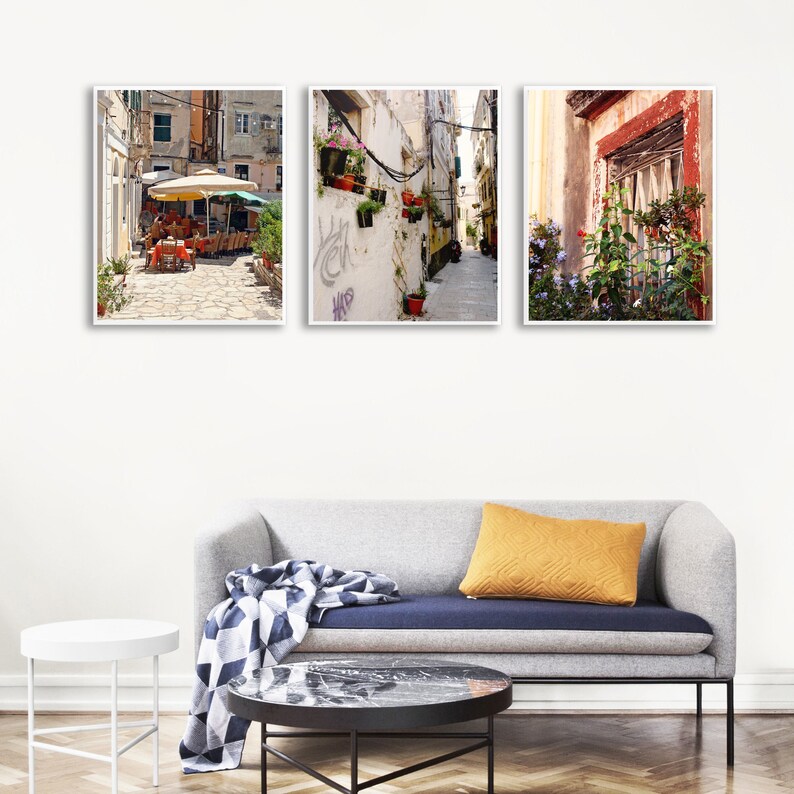 Corfu Greece Three Print Set Greek Island Photographs | Etsy