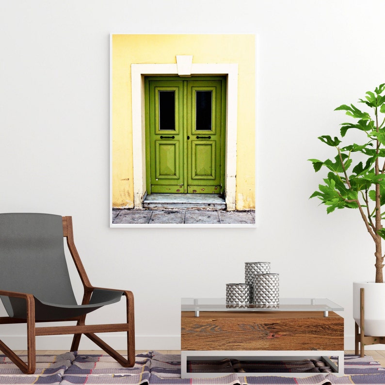 Lime Green Wall Art Door Photography Green Door Print - Etsy