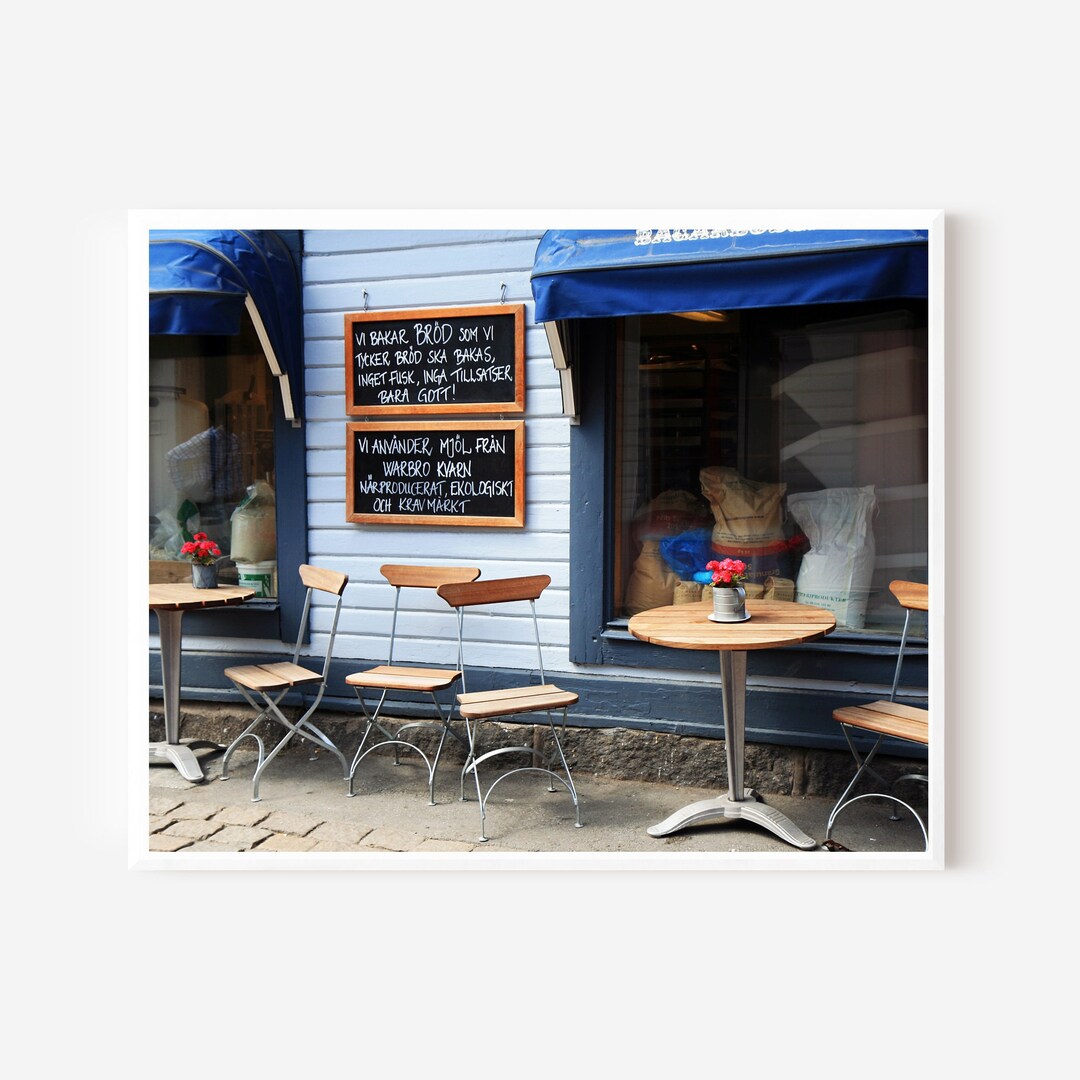 Swedish Cafe and Menu Photography Print From Sigtuna Sweden ...