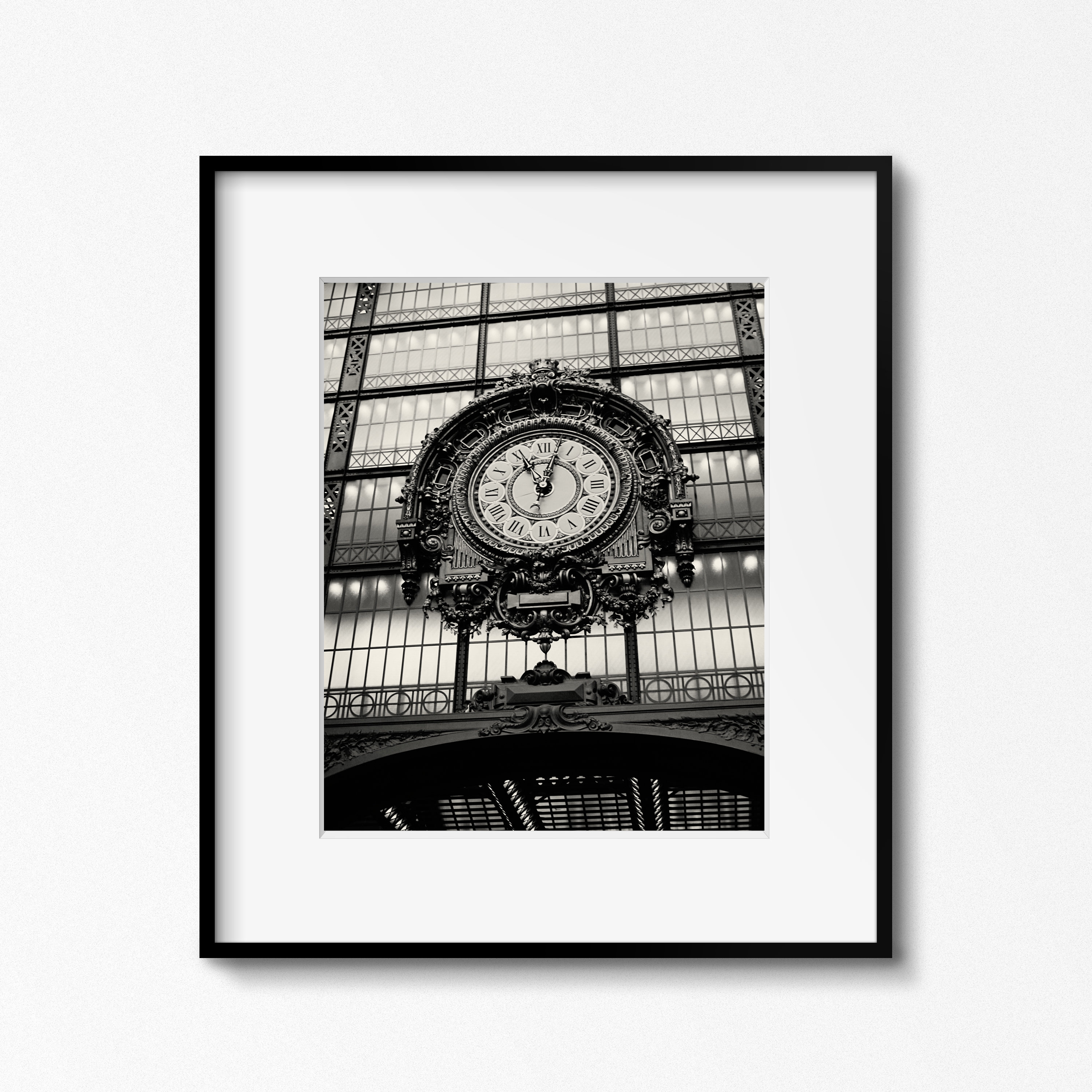 Musee D'Orsay Clock Print, Black and White Paris Photography, Vintage ...