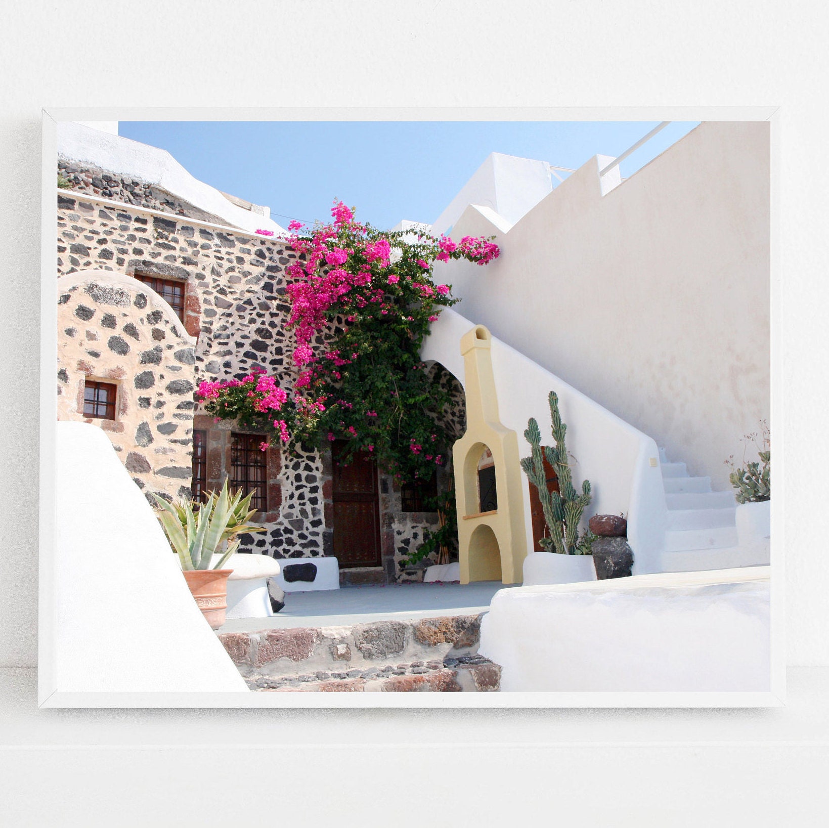 Art & Collectibles Prints Greek print Santorini home Mediterranean ...