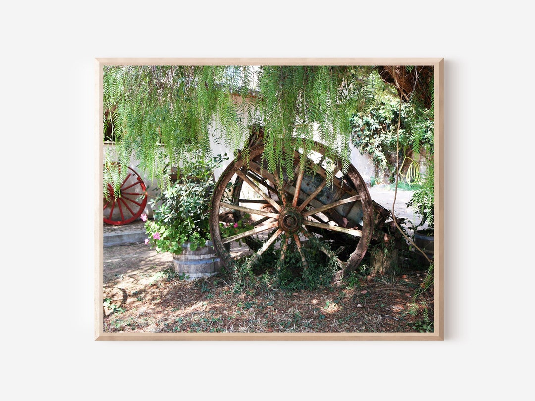 Farm Photography Print, Wagon Wheel Photo, Rustic Farmhouse Decor ...