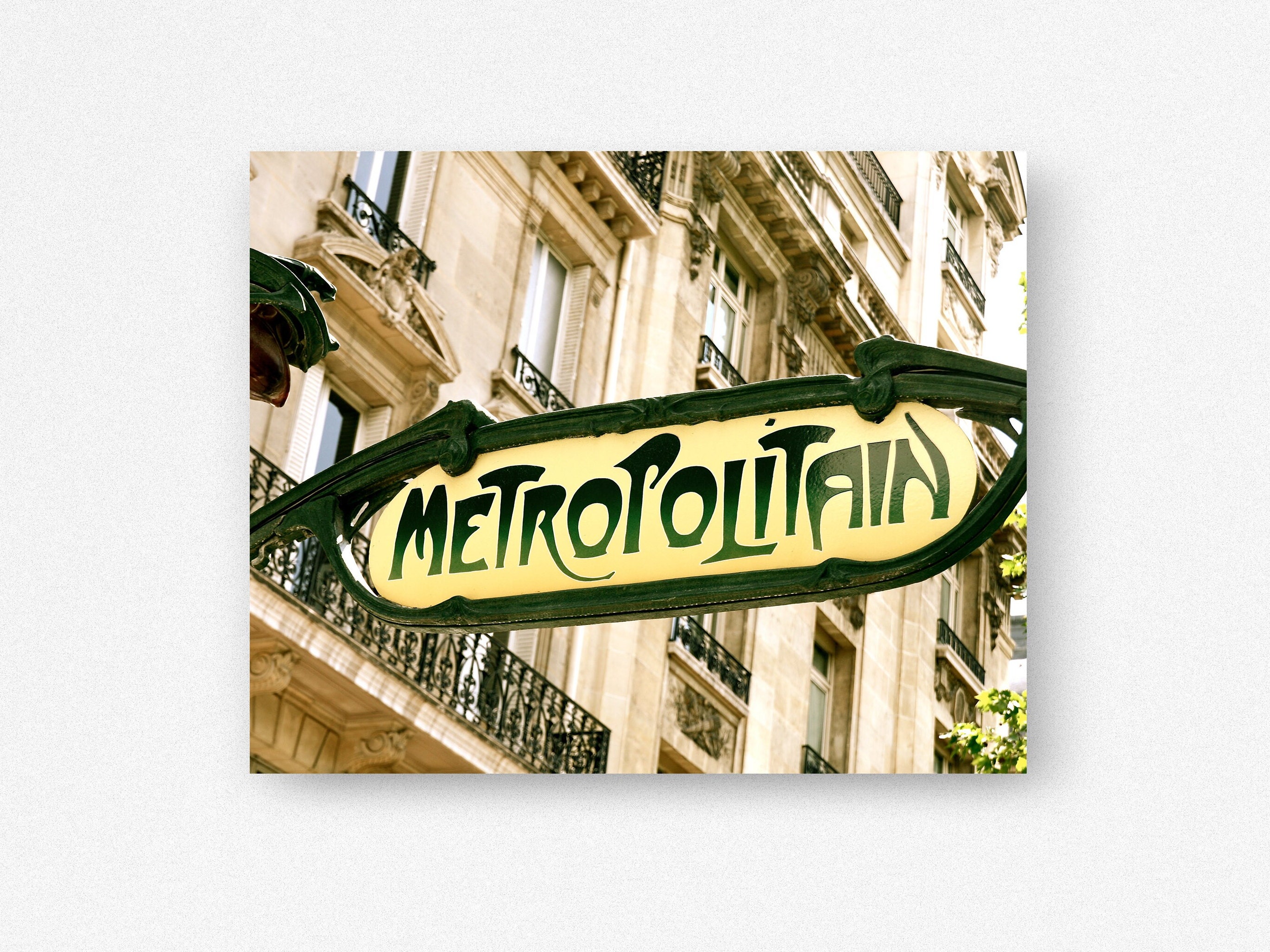 Paris Metro Sign, Metropolitain Print, Metro Photo, Art Nouveau Decor ...