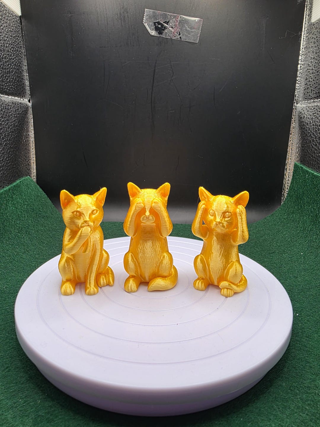 Silk Gold Wise Trio Figurines – 2" Mini Set - Etsy