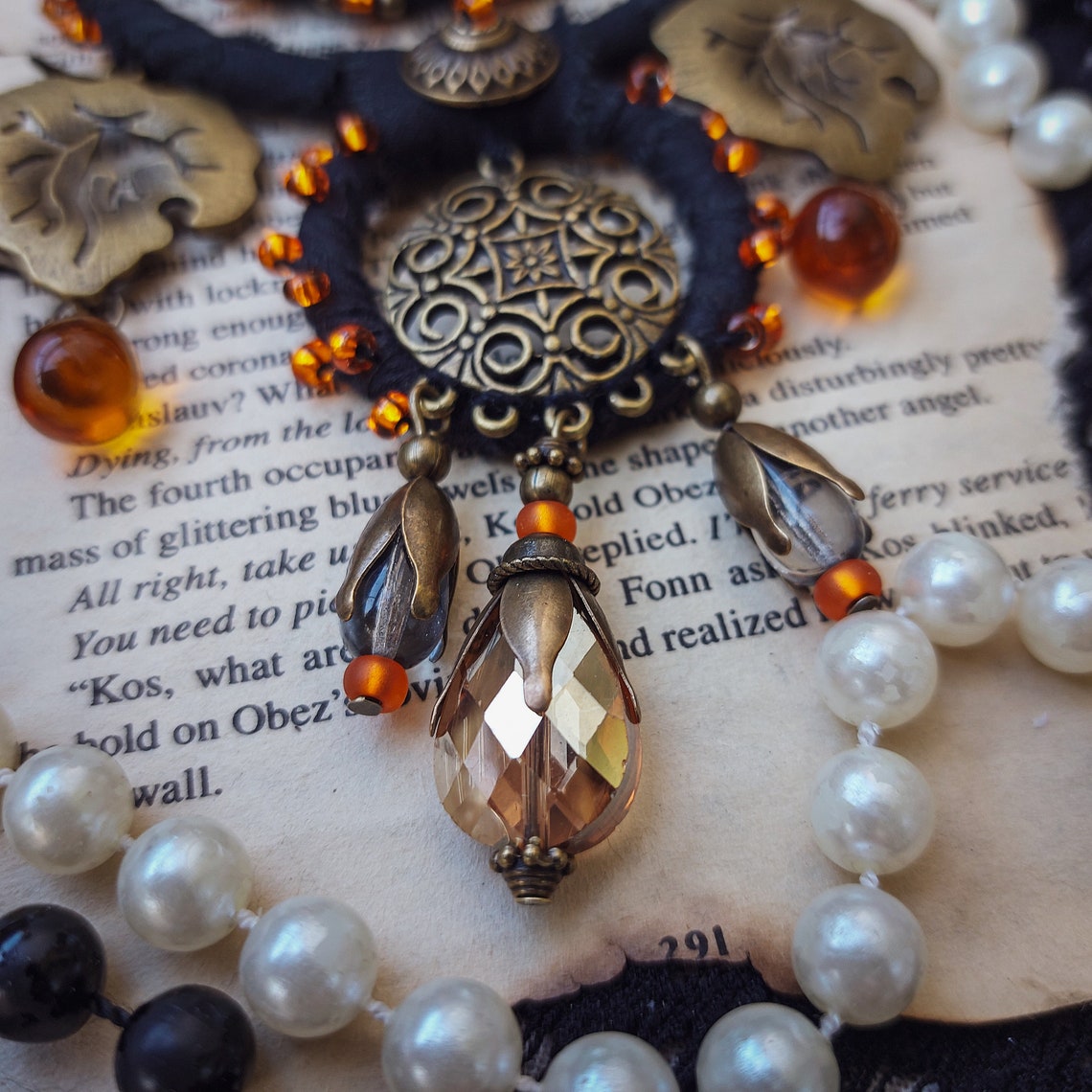 Witchy Filigree Necklace: Pagan Harvest Style - Etsy