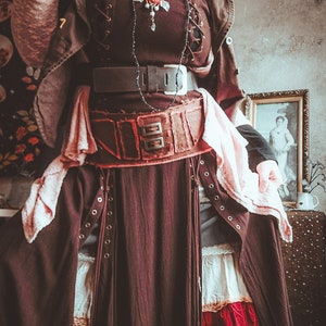 Rustic Hip Belt, Sustainable Pagan Obi Belt, Wide Larp Belt, Unisex ...