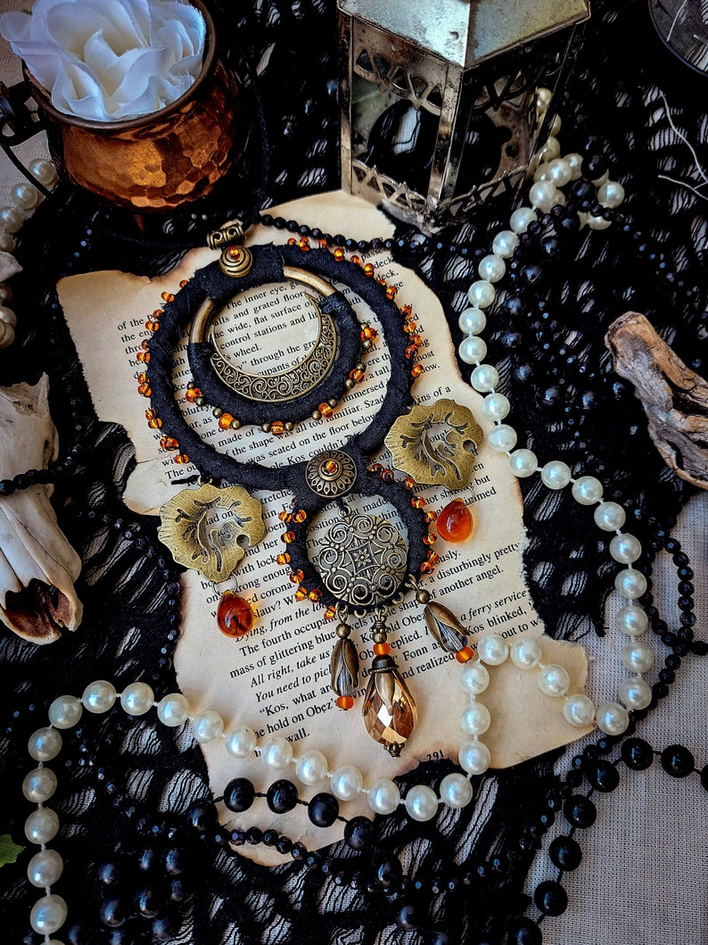 Witchy Filigree Necklace: Pagan Harvest Style - Etsy