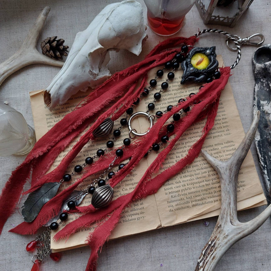 Fantasy Octopus Key Chain Tassel, Sea Witch Belt Chain, Pagan Belt ...