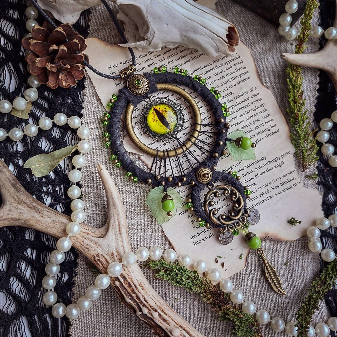 Dragon Mage Necklace Unique Dnd Fantasy Jewelry for Festivals Shapeshifter Amulet - Etsy