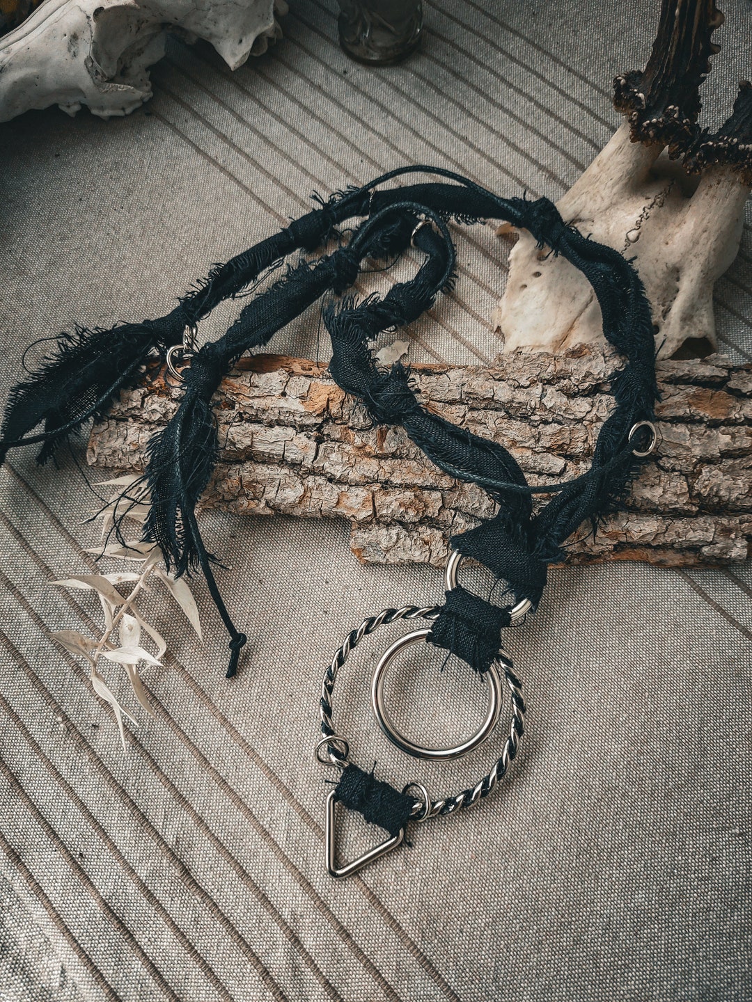 Witchy Jewelry Necklace, Pagan Goth Necklace, Alternative Necklace ...
