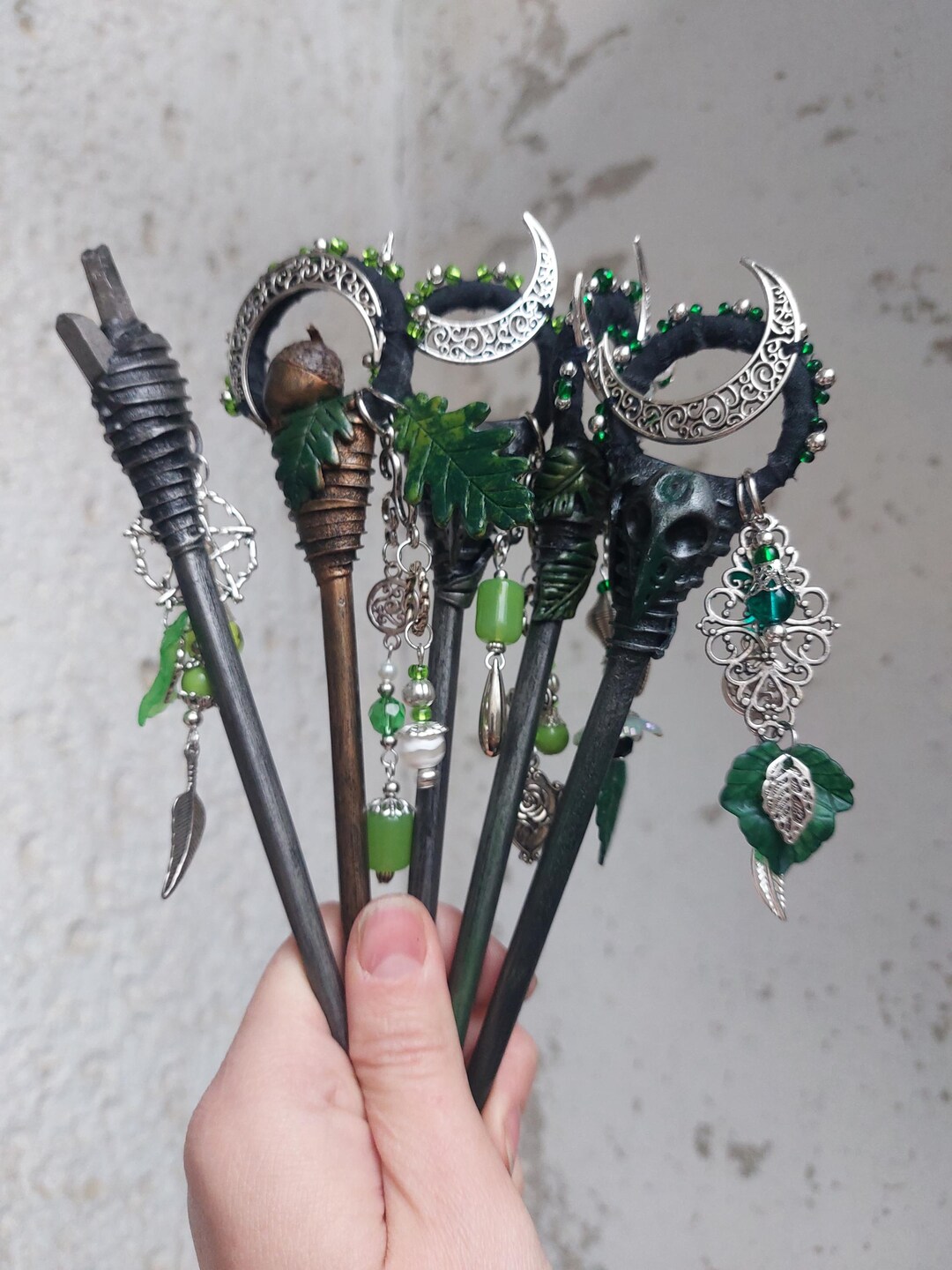 Handcrafted Druid Hair Stick: Pagan Elven Hair Jewelry - Etsy