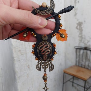 Serpent Hair Pin, Fantasy Pagan Hair Pin, Pagan Witch Hair Barrette ...