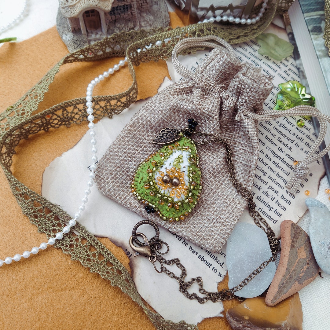 Pear Necklace, Whimsical Necklace, Cute Fruit Jewelry, Cottagecore ...