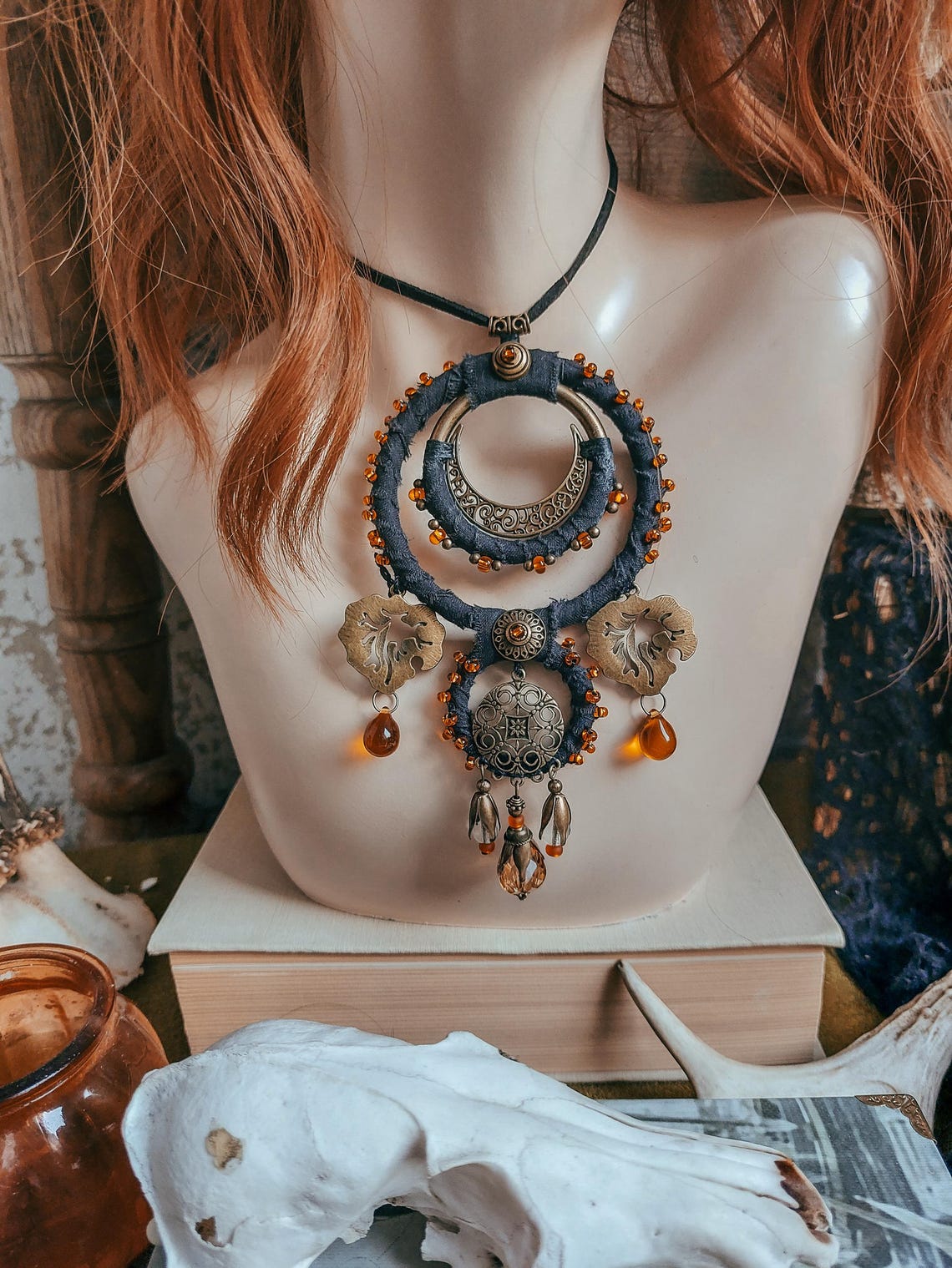 Witchy Filigree Necklace: Pagan Harvest Style - Etsy
