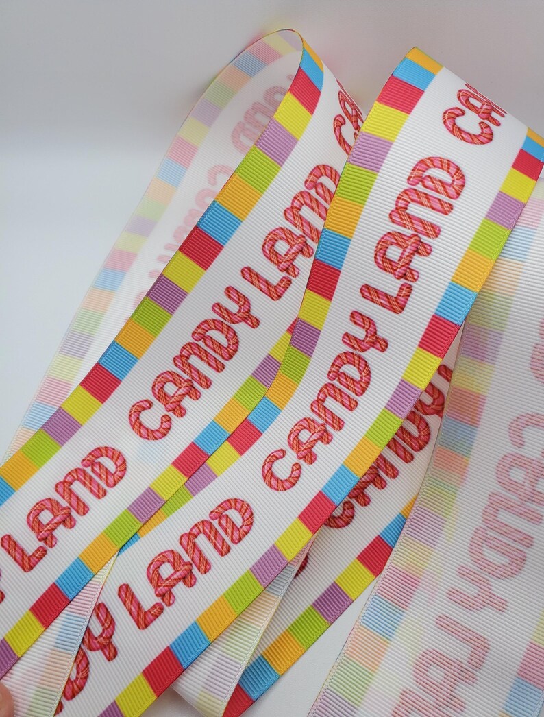 5 Yards of 2 Inch Grosgrain Ribbon - Candyland Sweet Candy Treats ...