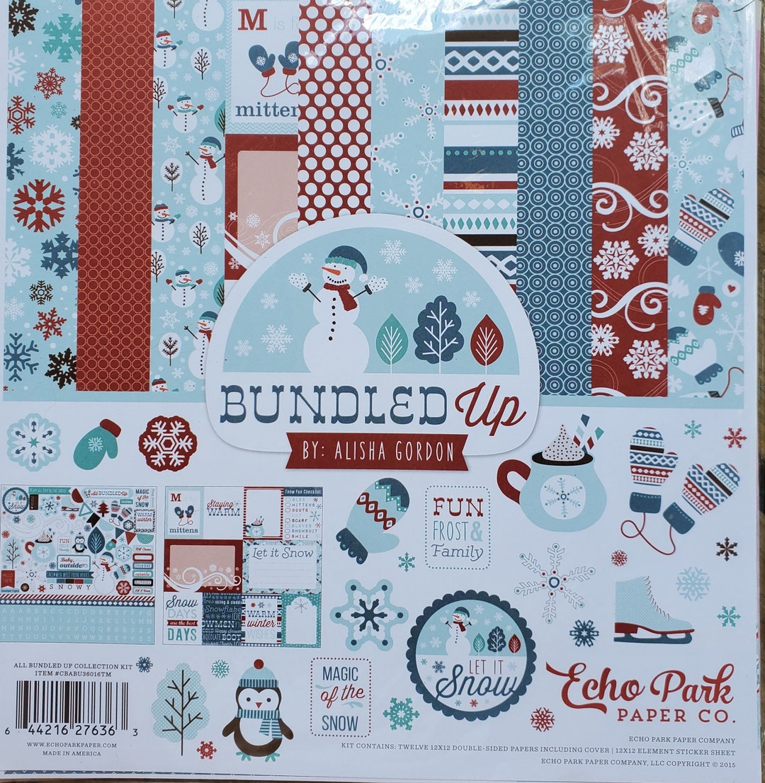 Echo Park Bundled up 12x12 Paper Collection Kit for Scrapbooking and ...