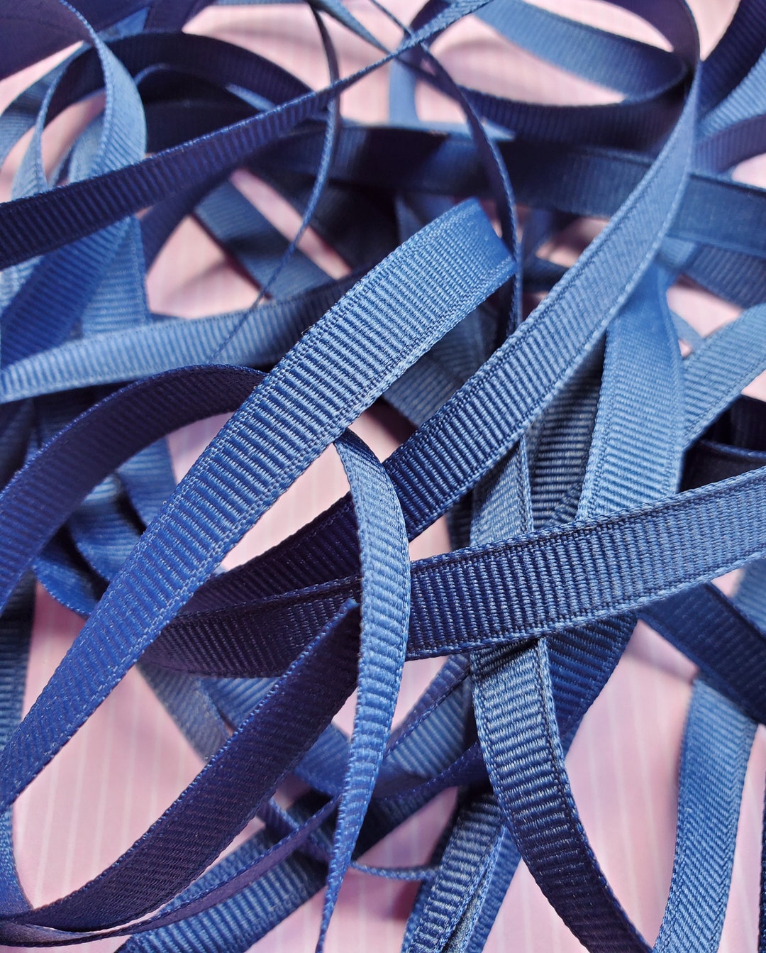 10 Yards of 3/8" Inch Solid Color Offray Grosgrain Ribbon - Blueberry ...
