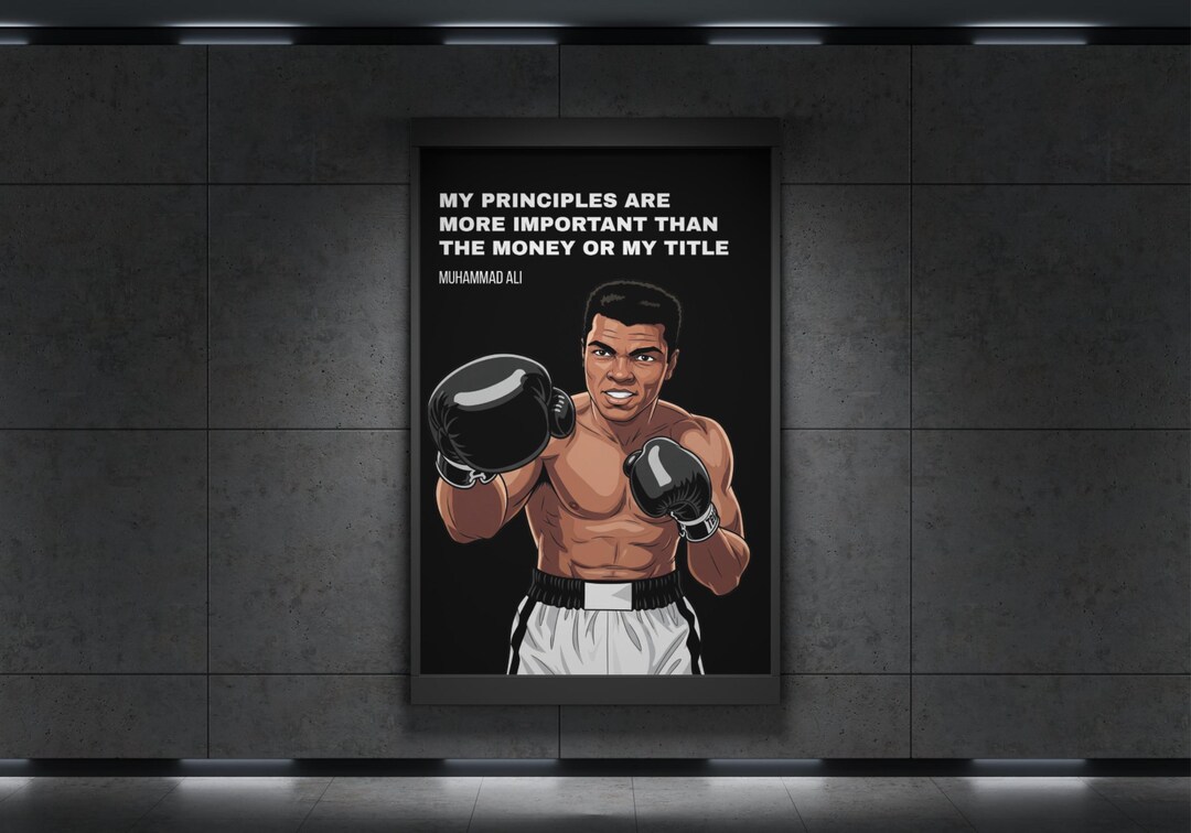 Muhammad Ali Motivational Poster | Inspirational Boxing Quote Printable ...