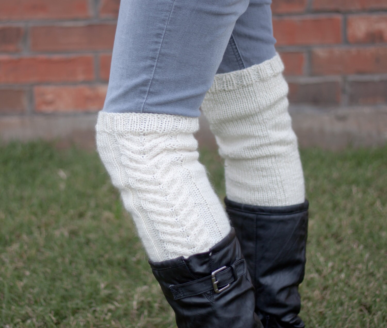 White Stag Over the Knee Boot Cuffs - A Knitting Pattern - Etsy