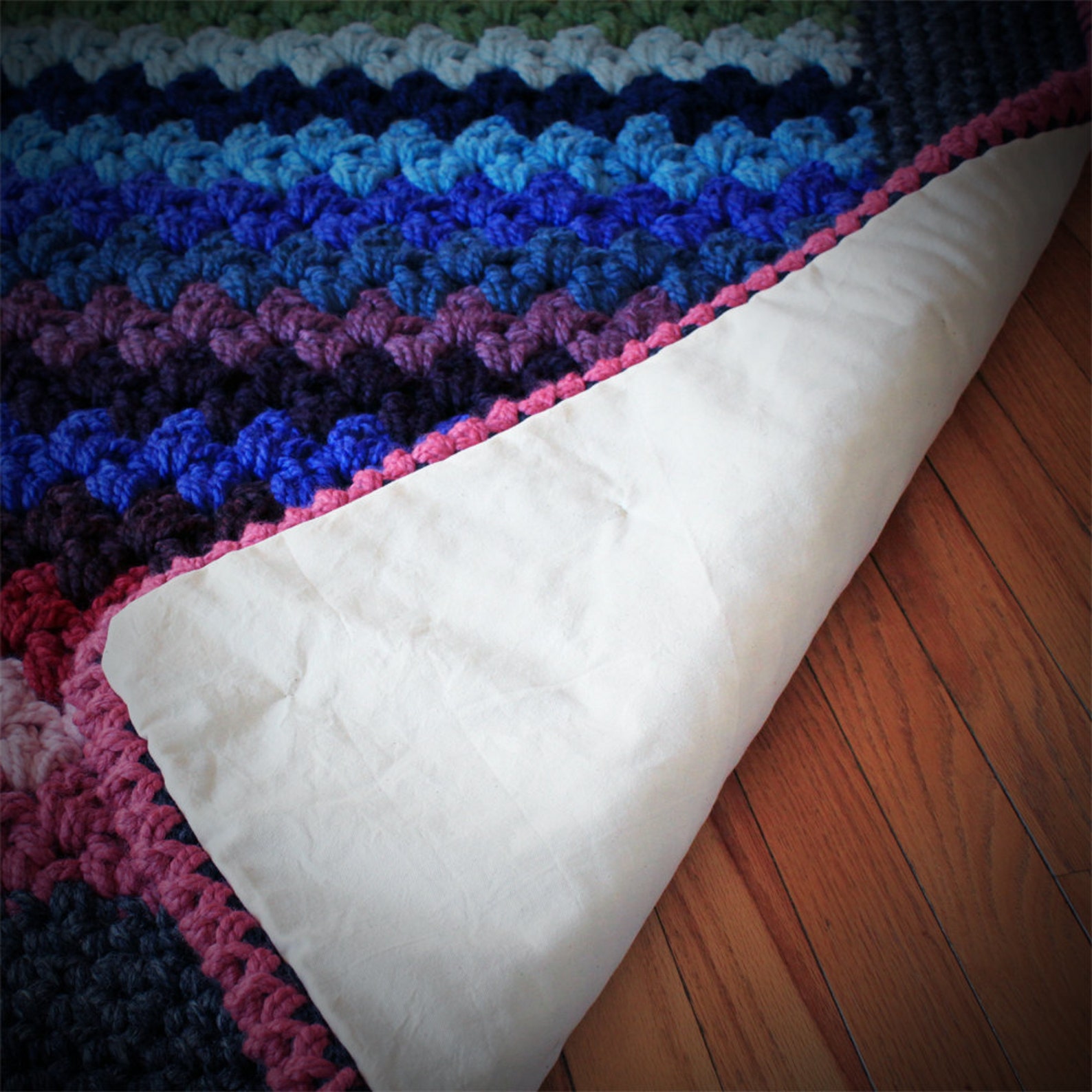 Rainbow Stripes Rug - a Crochet Pattern - Etsy