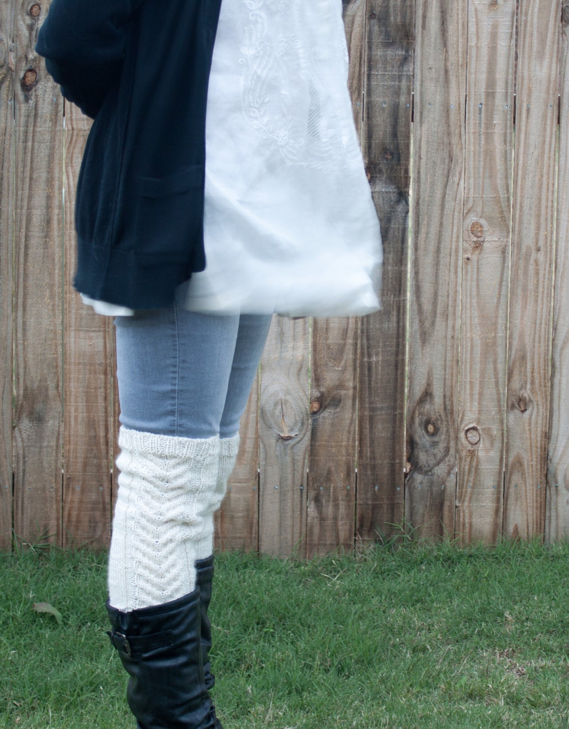 White Stag Over the Knee Boot Cuffs - A Knitting Pattern - Etsy