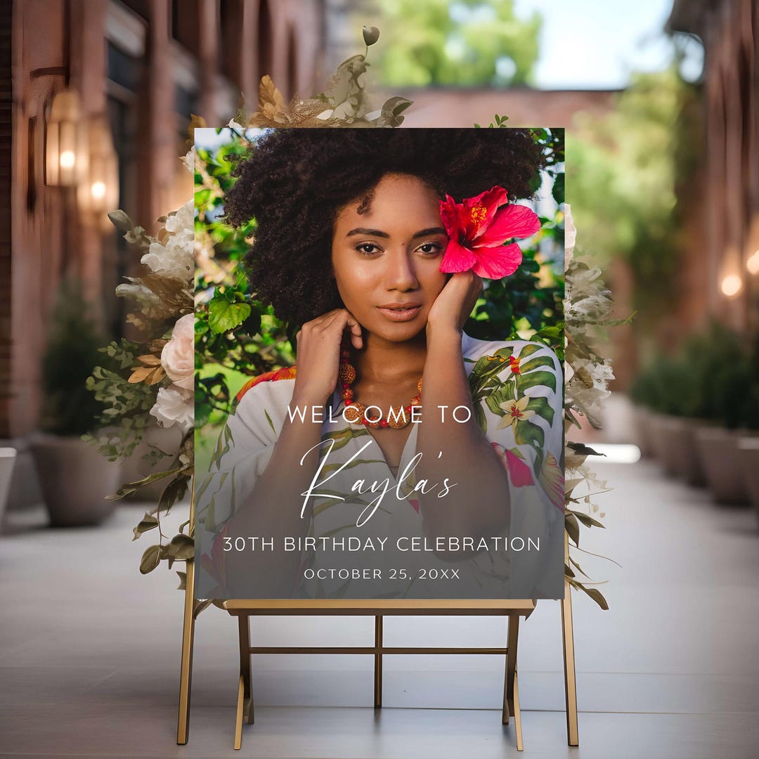 Editable Party Welcome Sign: Custom Celebration Poster (canva Template ...
