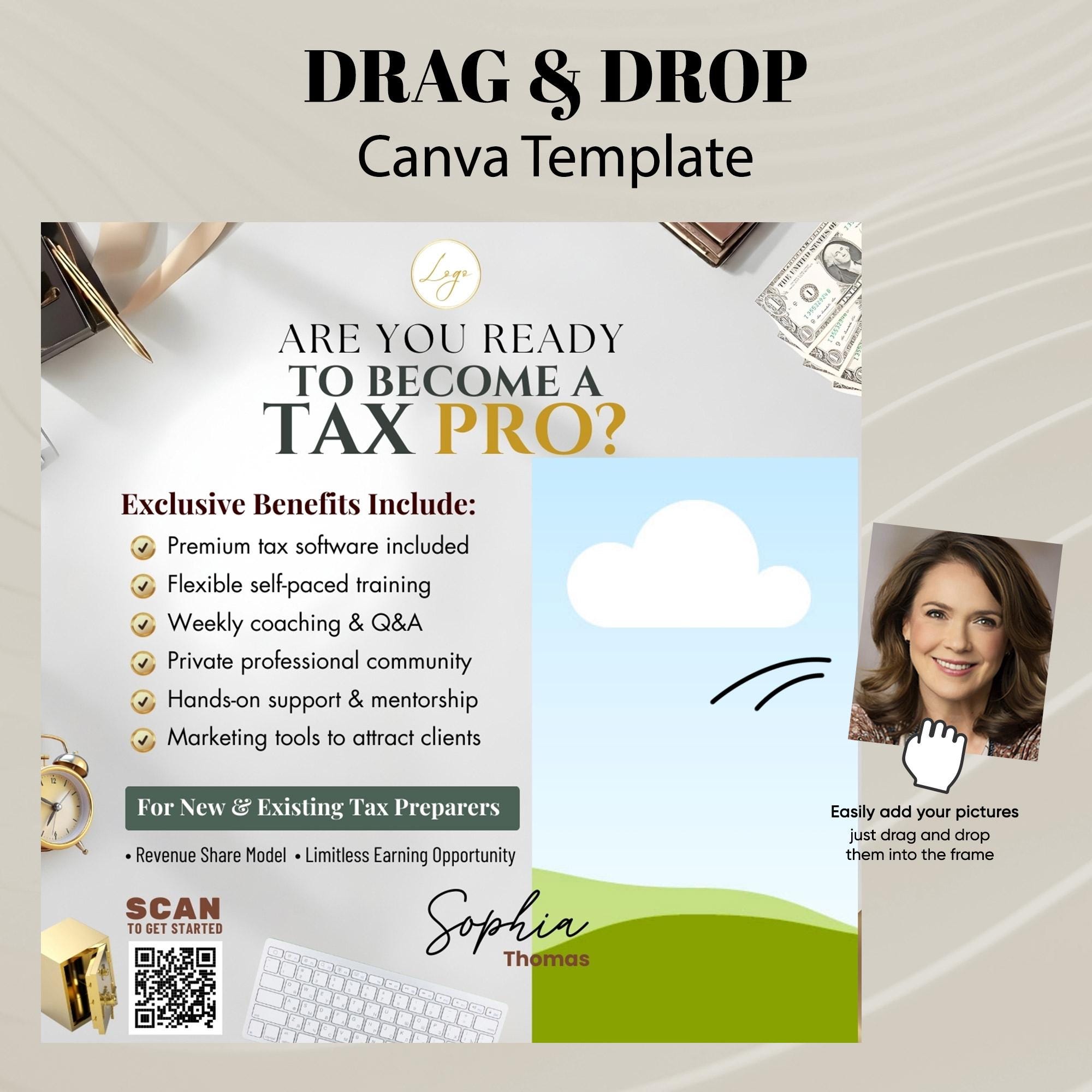 Tax Preparer Flyer Template | Join Our Team Tax Prep Marketing ...