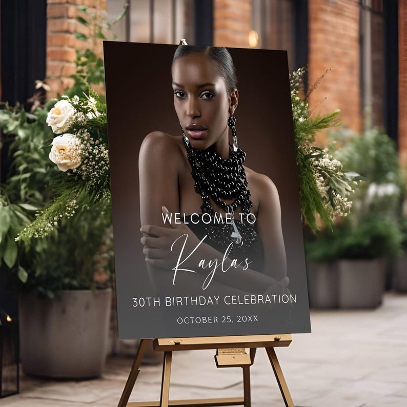 Editable Party Welcome Sign: Custom Celebration Poster (canva Template ...
