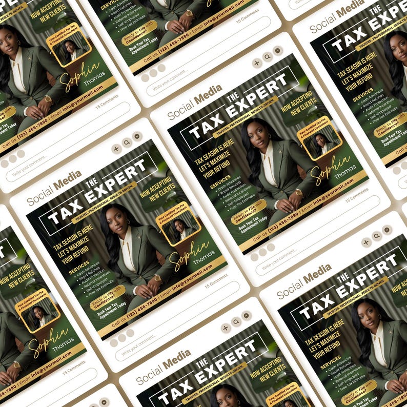 Editable Tax Prep Flyer Template | Luxury Income Tax Services Flyer ...