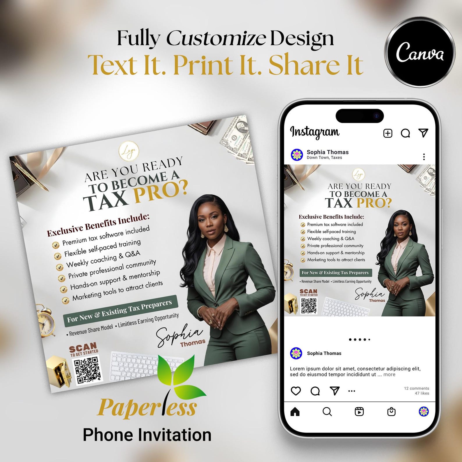 Tax Preparer Flyer Template | Join Our Team Tax Prep Marketing ...