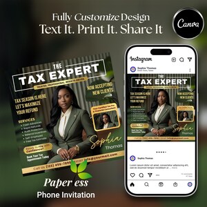 Editable Tax Prep Flyer Template | Luxury Income Tax Services Flyer ...