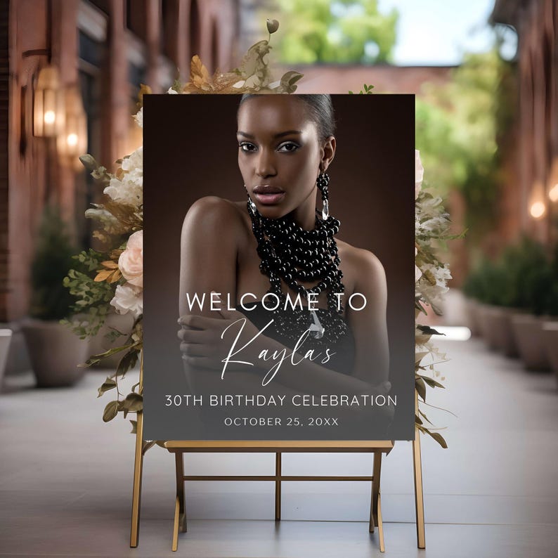 Editable Party Welcome Sign: Custom Celebration Poster (canva Template ...