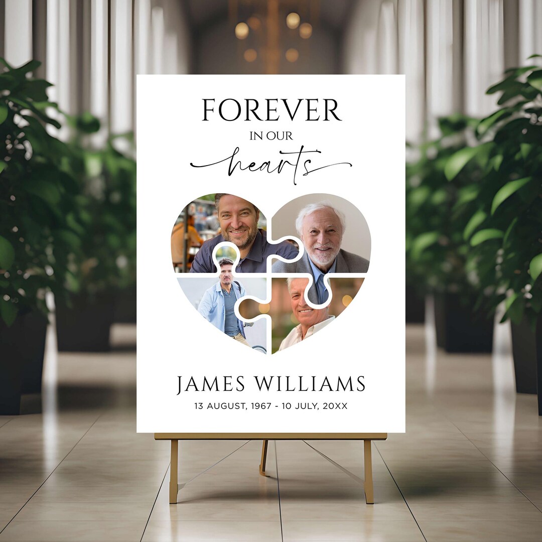 Editable Celebration of Life Poster | Memorial Welcome Sign Template ...