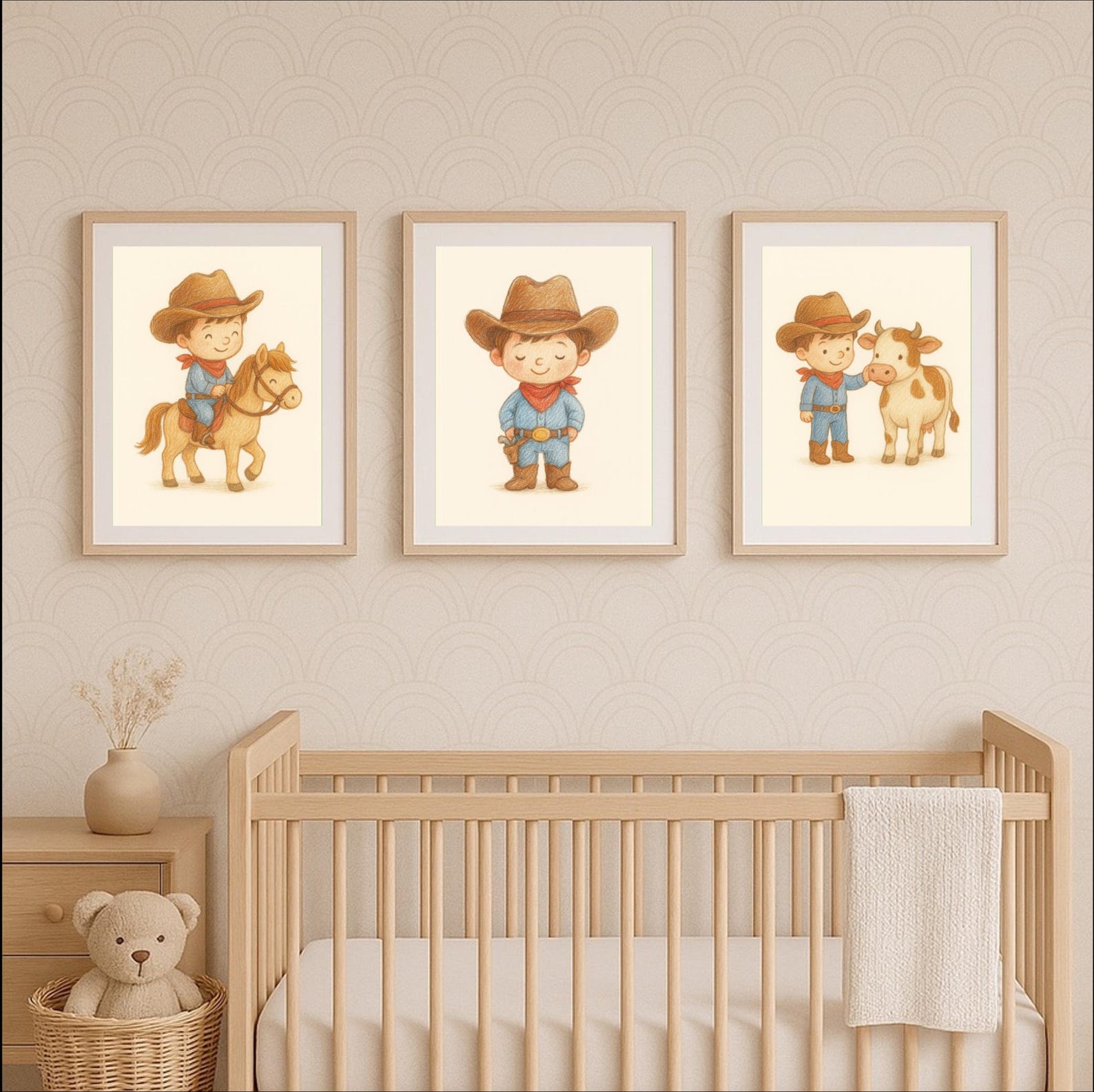 Little Cowboy Prints: Western Nursery and Kids Room Decor (digital ...