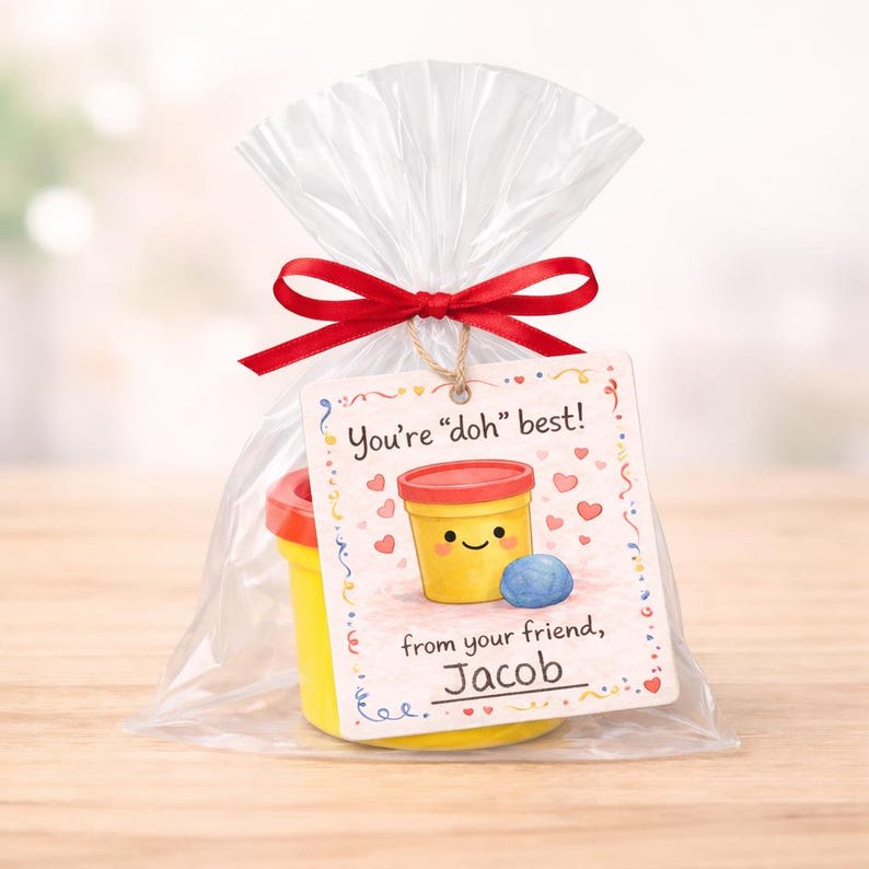 Valentine's Day Gift Tag: Play Dough Theme (digital Download) - Etsy