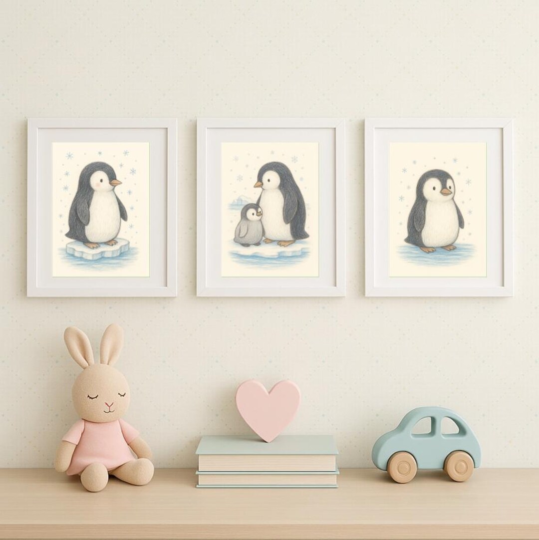 Penguins Prints: Arctic Nursery and Kids Room Decor (digital Download ...
