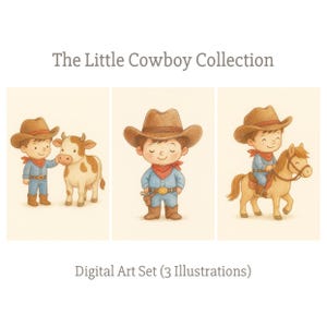 Little Cowboy Prints: Western Nursery and Kids Room Decor (digital ...