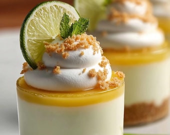 No-bake Key Lime Pie Recipe: Mini Dessert Cookbook Download. - Etsy