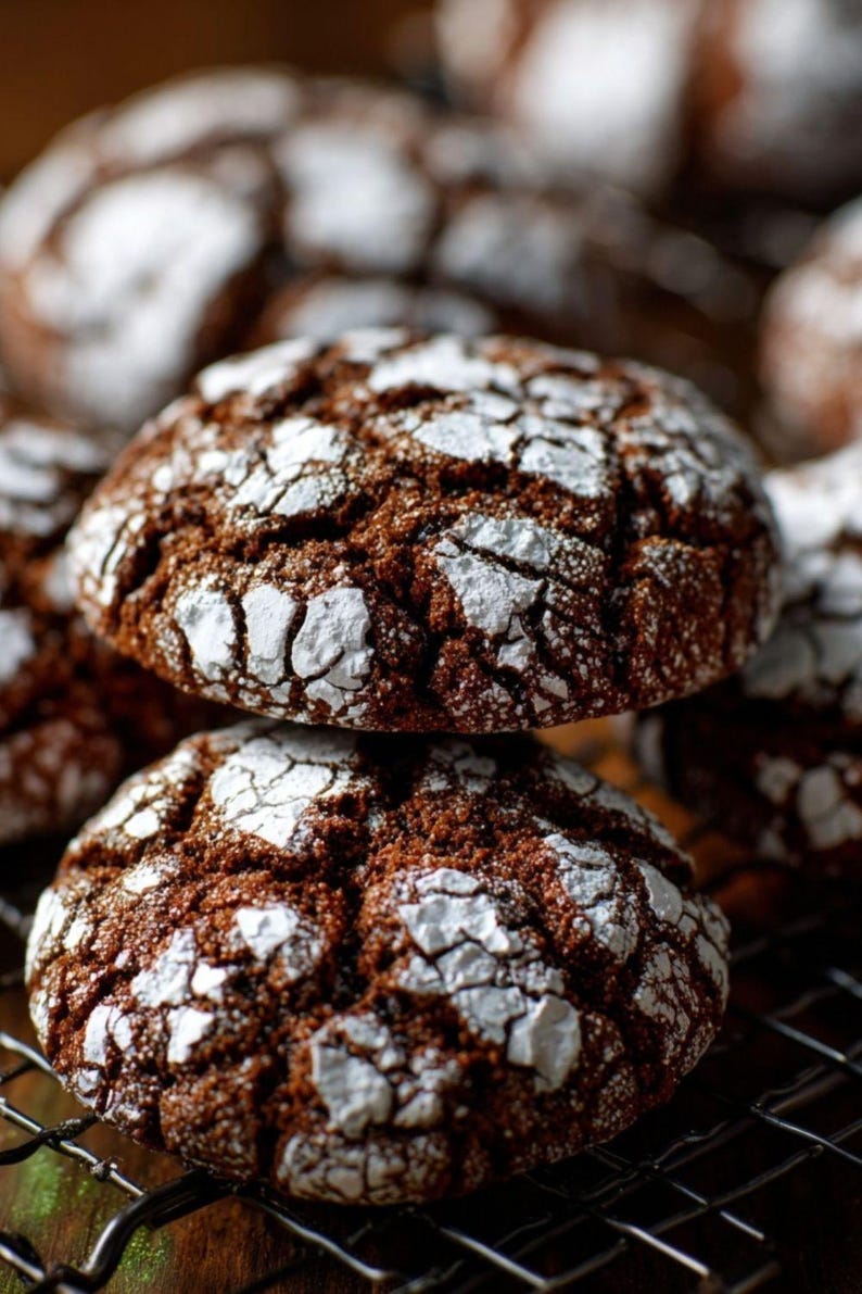 Chocolate Crinkle Cookies Recipe | Easy Holiday Cookie PDF | Christmas ...