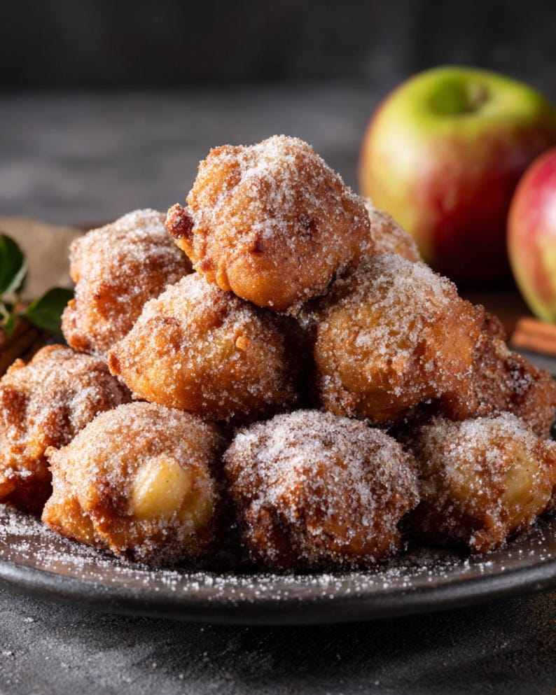 BEST RECIPE for Mini Cinnamon Apple Fritters Recipe | Easy Homemade ...