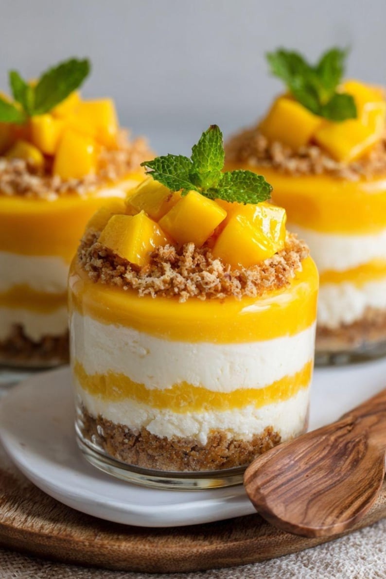 Easy No Bake Mango Cheesecake Cups | Creamy Summer Dessert Recipe ...